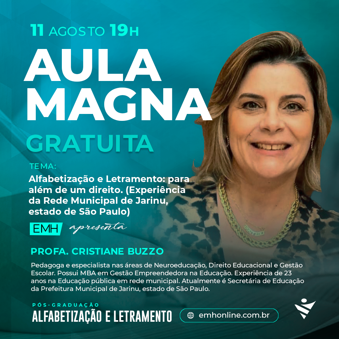 Aula magna - Pós-graduação em Alfabetização de Letramento - EMH